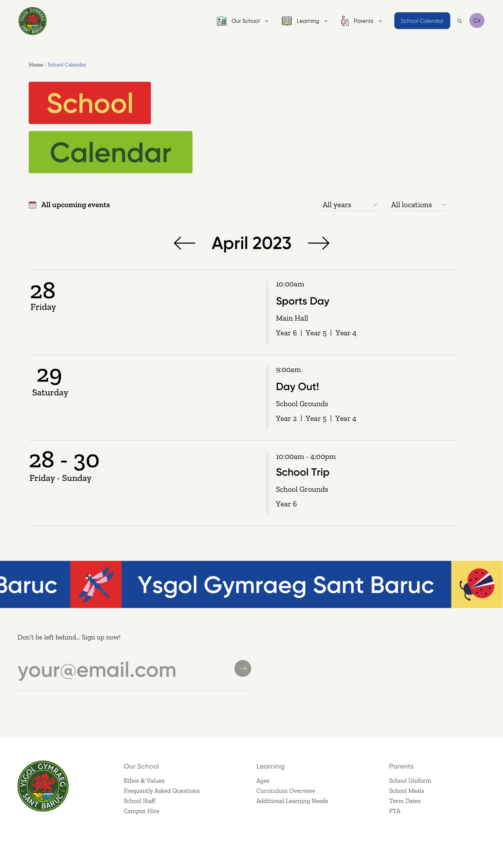 Ysgol Sant Baruc | Brand, website design, branded interiors ...